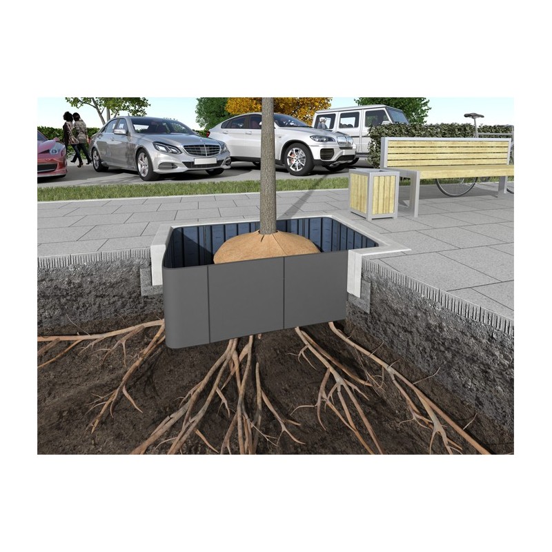 Paroi guide racine pour arbre plusieurs hauteurs - Barriere Anti Racine